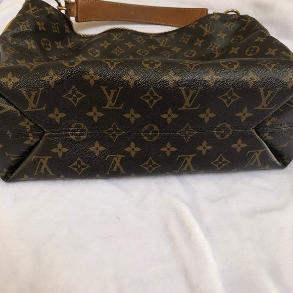 Louis Vuitton | Bags | Louis Vuitton Sully Mm Monogram Canvas Leather ...